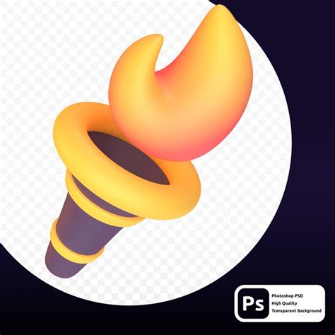 Premium Psd Torch In 3d Render For Graphic Asset Web Or Presentation