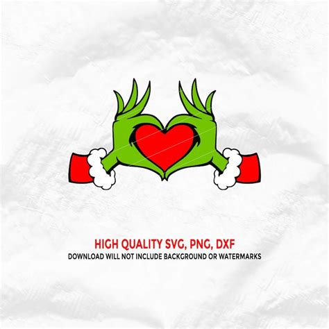 Grinch Heart Svg Pn Dxf Grinch Hands Heart Svg Layered G Inspire
