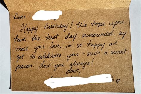 Happy Birthday Calligraphy Card Etsy