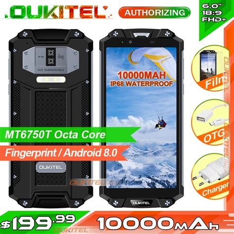 OUKITEL WP IP Waterproof Dust Shock Proof Mobile Phone GB GB MT T Octa Core