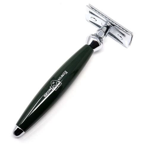 Edwin Jagger Green Bulbous De Safety Razor Free Feather Blades L7