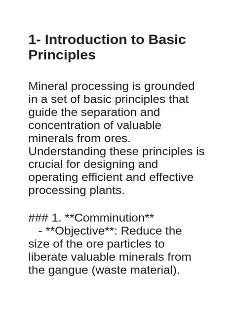 Mineral Processing Pdf