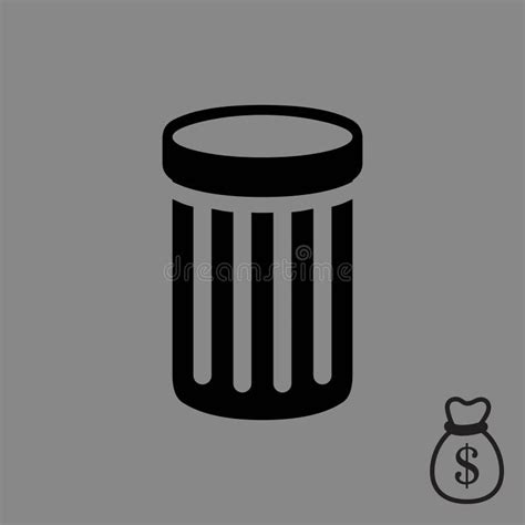 Trash Bin Icon Stock Vector Illustration Flat Design Stock Vector