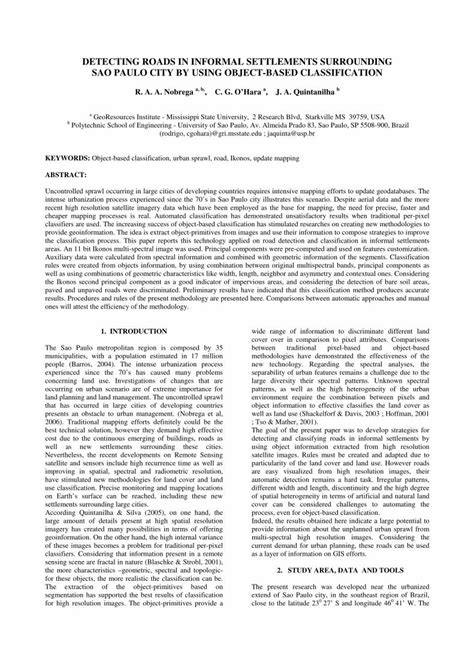 Pdf Detecting Roads In Informal Settlements Surrounding … · Detecting
