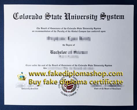 Fake Csu Global Diploma Colorado State Universityglobal Campus