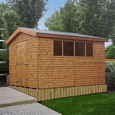 Heavy Duty Timber Shed 12ft X 8ft Apex Shed Door In The 8ft Gable End