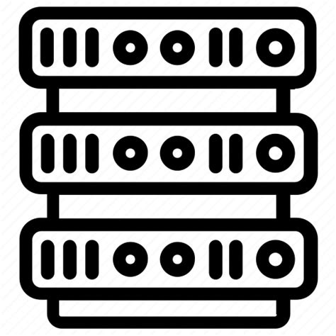 Data Center Database Hosting Center Server Web Hosting Icon