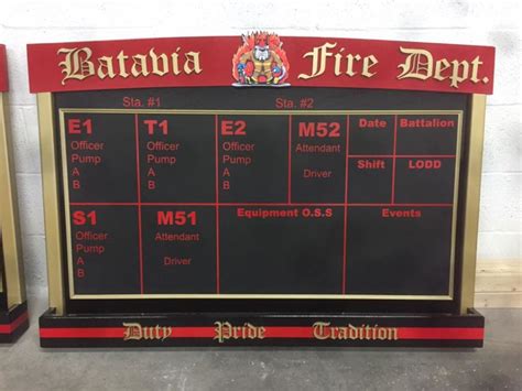 Custom Logo Firehouse Riding Assignmentduty Board Custom Logo Firehouse Riding Assignmentduty Board