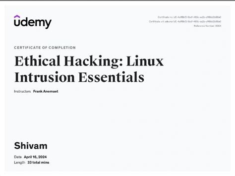 ethicalhacking linux cybersecurity udemycertified digitaldefense