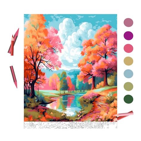 Color By Number Landscape Printable