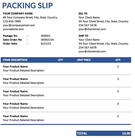 Packing List Template Sample 23 Free Printable Packing List Templates