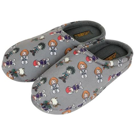 863001 Large Xla Chibi Characters Mens House Slippers Gray Large
