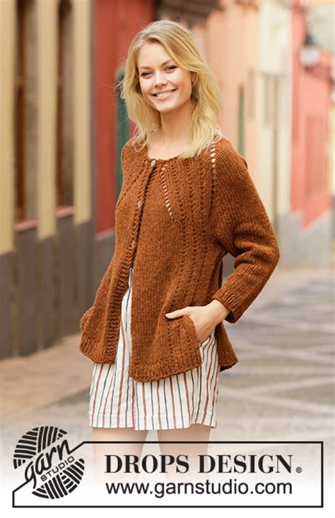 Strikkemekkano Autumn Spice Cardigan By Drops Design