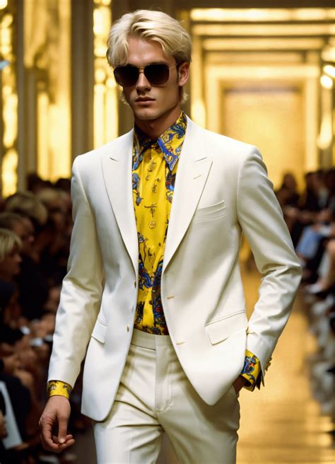Lexica A Full Body Portrait Of A Pale Blonde Young Man Male Fashion