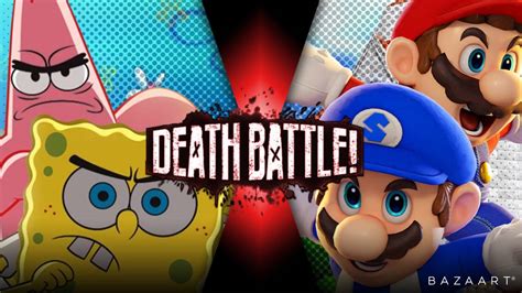 Spongebob And Patrick Vs Smg4 And Mario By Justanotaku18 On Deviantart