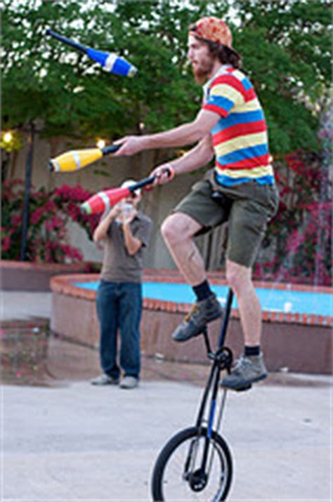 Unicycle and Juggling - A Combination of Skill and Balance