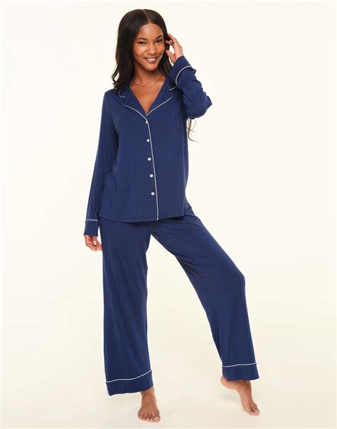 Matilda Dark Blue Long Sleeve And Pant Pj Set Xs Xl Adore Me