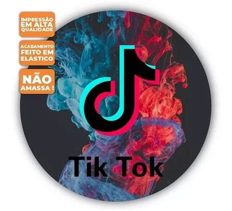 Painel De Festa Redondo Tecido Sublimado 3d Tik Tok à venda em Marília