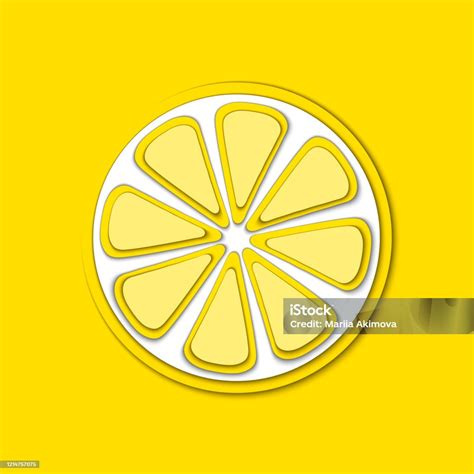 벡터 종이 컷 노란색 레몬 모양을 잘라 3d 추상 종이 아트 0명에 대한 스톡 벡터 아트 및 기타 이미지 0명 건강한 생활방식 공예 Istock