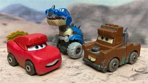 Mattel Disney•pixar Cars On The Road Mini Racers Dino Park 3 Pack