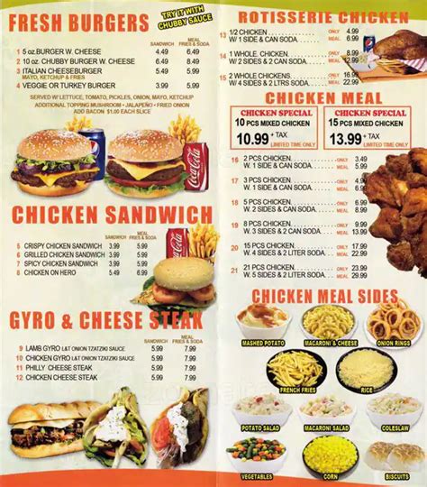 Chubbys Chicken And Burgers Menu Urbanspoonzomato