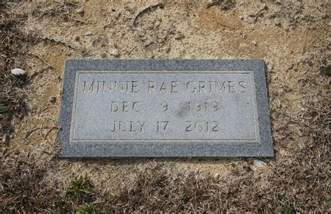 Minnie Rae Everett Grimes 1919 2012 Find A Grave Memorial