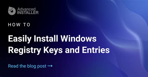 how to easily install windows registry keys and entries