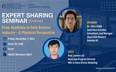 Hkust Msc In Data Driven Modeling Expert Sharing Seminar By Dr Chris