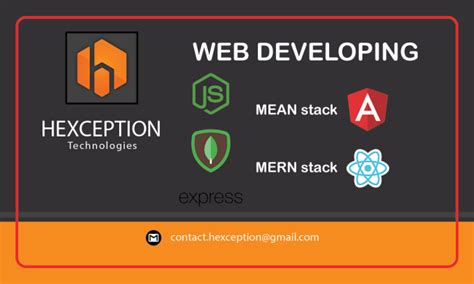 develop web applications using mean or mern stack by hexception tech