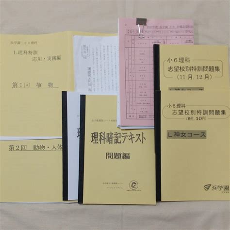 ジャスミン様専用 浜学園 小6理科 女子最難関社会 教材セット メルカリ