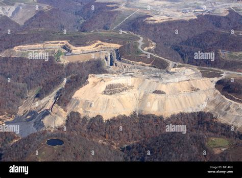 Aerial View Of A Mountaintop Removal Coal Mining Operation In West