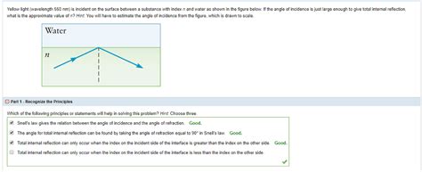 Solved Yellow Light Wavelength 550 Nm Is Incident On The