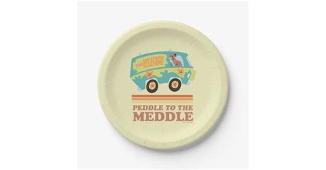 Scooby Doo Mystery Machine Peddle To The Meddle Paper Plates Zazzle