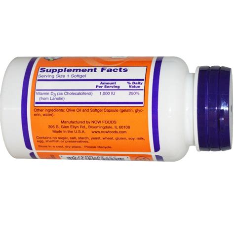 Buy Now Foods Vitamin D High Potency IU Softgels Vit