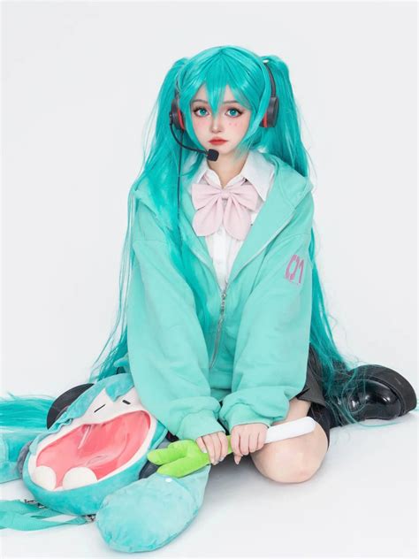 Confession Balloon Miku Twintails Green Hoodie Sugarplum Store