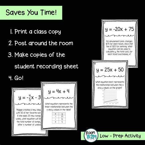 Linear Relationships Scavenger Hunt Teks 7 7a Made By Teachers