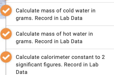 Solved Lab Data X Temperature Of Cold Water C 5 0 Chegg Com