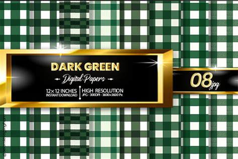 Dark Green Gingham Graphic By Hurairagraphics · Creative Fabrica