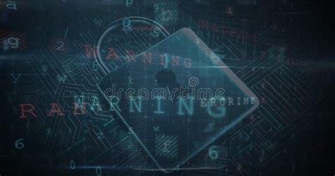 Image Of Cyber Security Data Processing Over Security Padlock And Microprocessor Connections
