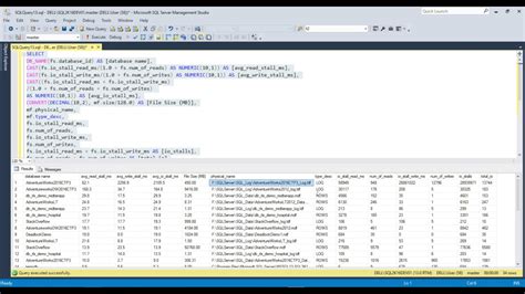 Sql Server Database Files Wise Io Latency Details Youtube