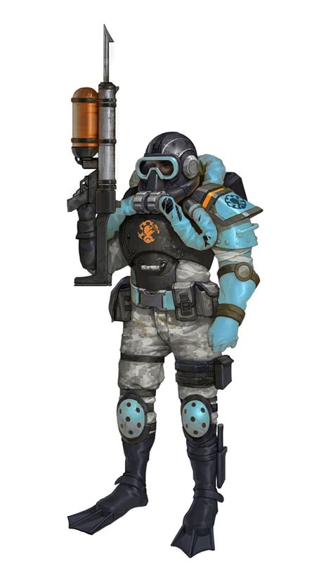 harpoon marine concept art kim sehoon deep sea diver art concept