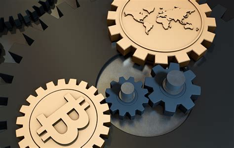 기어 통화 기호 팀워크 및 금융 협력 경제 관계 및 영향 비트 코인과 세계지도 개발에 대한 스톡 사진 및 기타 이미지 개발 개선 개성 개념 Istock