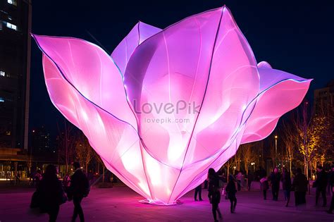 거대한 분홍색 꽃 풍선