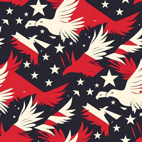 Premium Photo Patriotic Patterns With American Flag Bald Eagle And