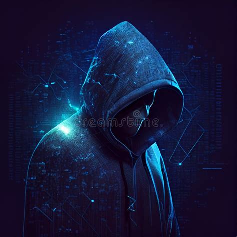 Hacker Programmer Modern Spy Illegal Data Search AI Generated Image