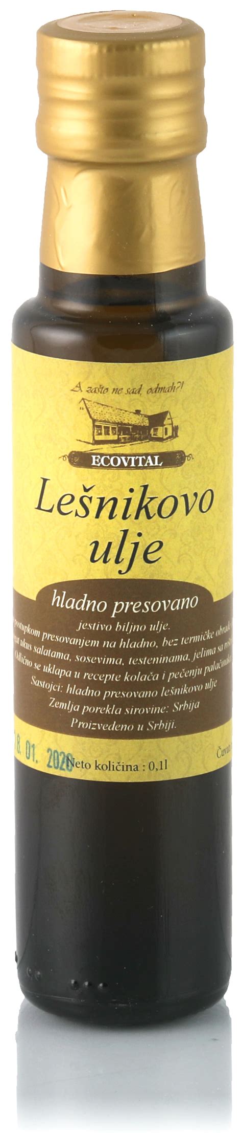 Hladno ceđeno lešnikovo ulje 100 ml Bio Špajz zdrava hrana
