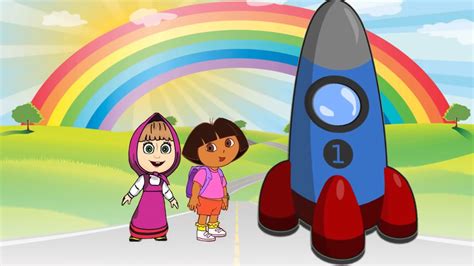 الدب وماشا الرحلة الى الفضاء قناة الاطفال Youtube