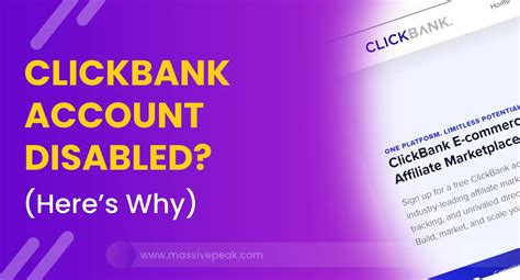 Clickbank Account Disabled Heres Why