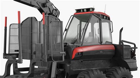 Forwarder Forestry Vehicle 3d Model 129 3ds Blend C4d Fbx Max