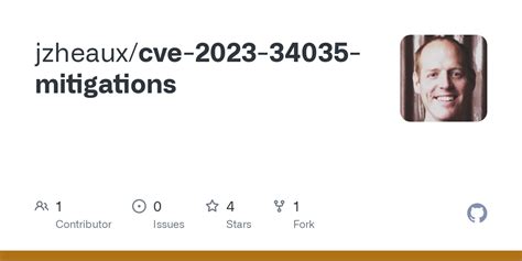 GitHub Jzheaux Cve 2023 34035 Mitigations